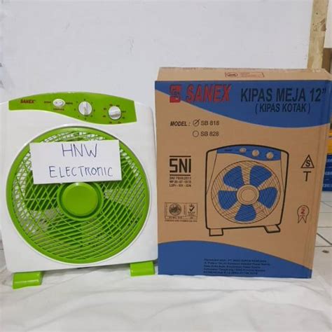 Jual Kipas Angin Duduk Box Fan Kotak Sanex Inch Shopee Indonesia