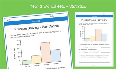 Year 3 Bar Charts Problem Solving Challenge Worksheets Ks2