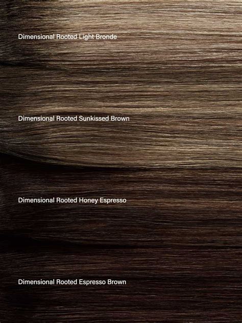 16 Dimensional Rooted Espresso Brown Halo® Hair Extensions 140g