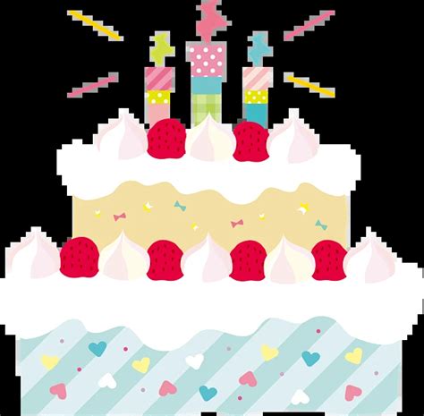 手绘卡通可爱生日派对元素卡片请柬装饰免抠透明图案 矢量ai 31 花瓣网