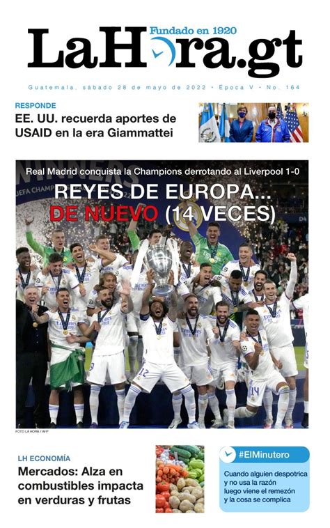 Diario La Hora On Twitter PORTADADEHOY REYES DE EUROPA DE NUEVO VECES Https T Co