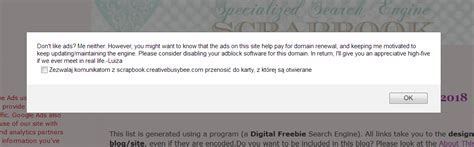 Scrapbook Creativebusybee Anti Adblock Issue