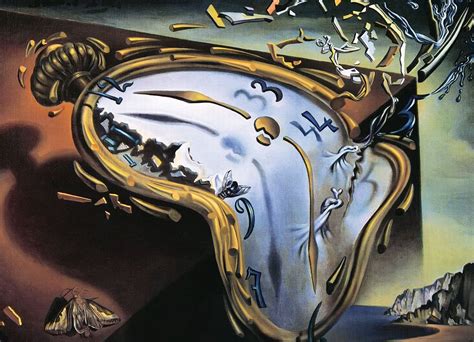 Soft Watch At The Moment Of Its First Explosion Melting Clock Surreal