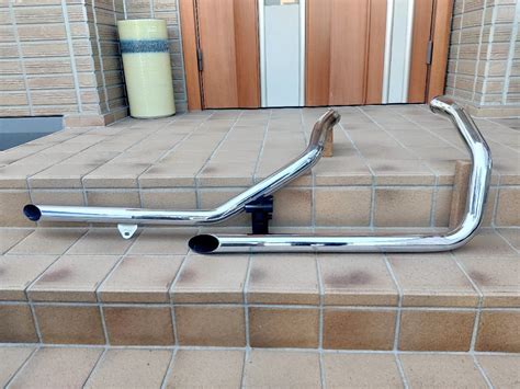 【傷や汚れあり】 スポーツスター Xl1200 883 03 ドラッグパイプマフラーです！ スラッシュカット♪の落札情報詳細