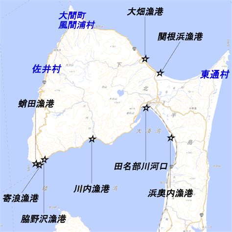 むつ市釣り場ポイントマップ 釣り広場