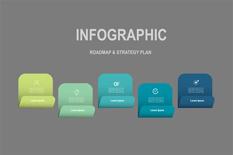 5 단계 여러 가지 빛깔의 사각형 워크 플로우 레이아웃 다이어그램 연례 보고서 웹 디자인 디자인을위한 비즈니스 개념 벡터 개발에 대한 스톡 벡터 아트 및 기타 이미지