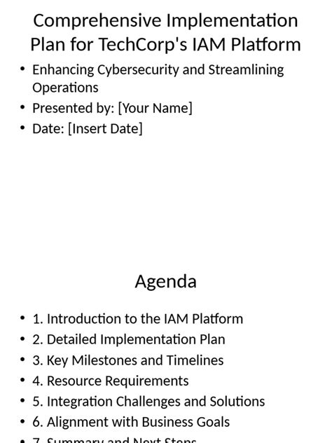 Techcorp Iam Implementation Plan Pdf Computer Science Information
