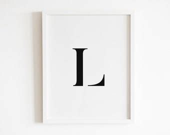 Letter L Lowercase Script Digital Printable Art Instant Download Alphabet Typography