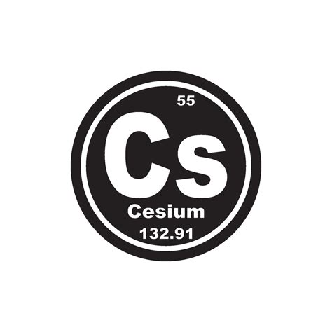 Cesium Icon Chemical Element In The Periodic Table 39858999 Vector Art