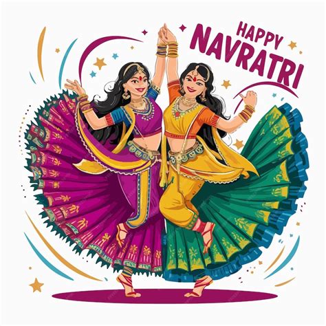 Happy Navratri Festival Background Durga Puja Concept Illustration