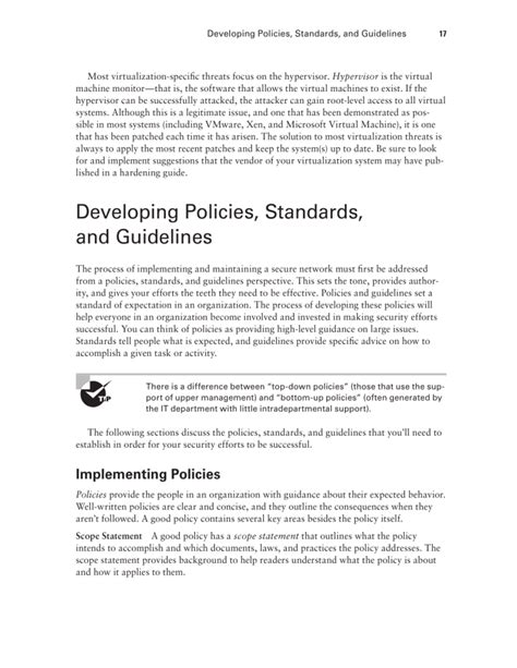 Implementing Policies Reading Assignment