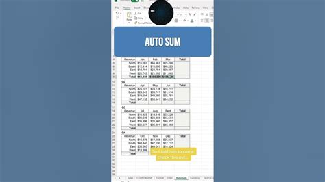 Excel Auto Sum Trick 🤩 Youtube