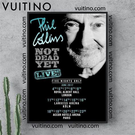 Phil Collins Not Dead Yet Live 2017 World Tour Vertical Poster No Frame