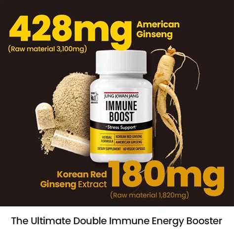 Immune Boost Capsules With Korean Red Ginseng Extract And American Gin
