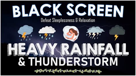 Deep Sleep Instantly With Heavy Rainfall And Thunderstorm Sounds｜defeat
