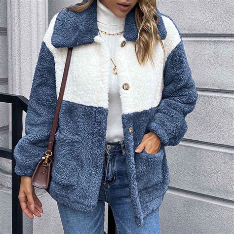 Tejiojio Clearance Women Jacket Solid Jacket Button Pocket Turndown