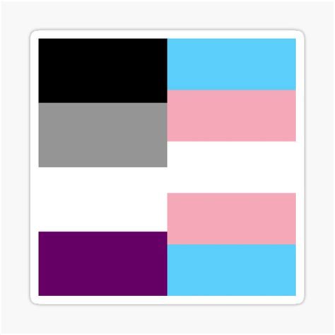 Asexual Trans Flags Sticker For Sale By Neopronouns Redbubble