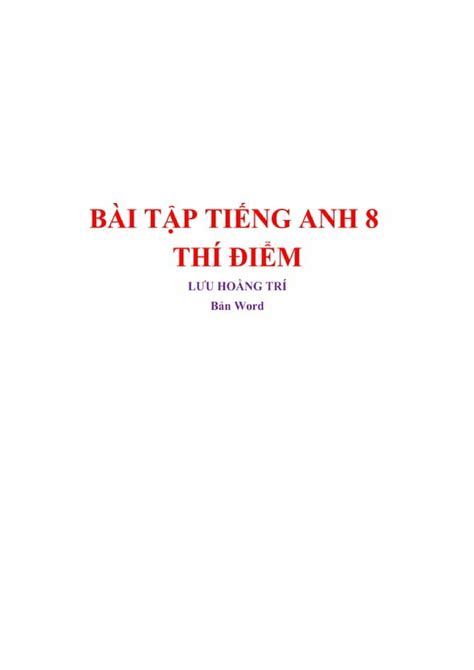 Bi Tp Ting Anh Lp Th Im Lu Hong Tr Bn Word By Lori Mason Issuu