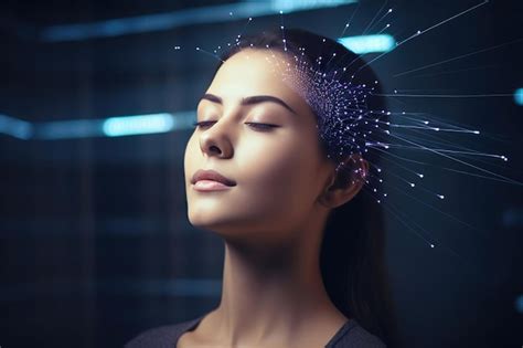 Premium Photo Face Recognition Process Modern Technology Minimalism Light Colors Soft Light