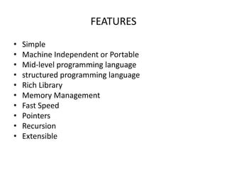 Introduction To C Programming PPT