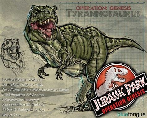 Tyrannosaurus From Jurassic Park Operation Genesis Jurassic Park