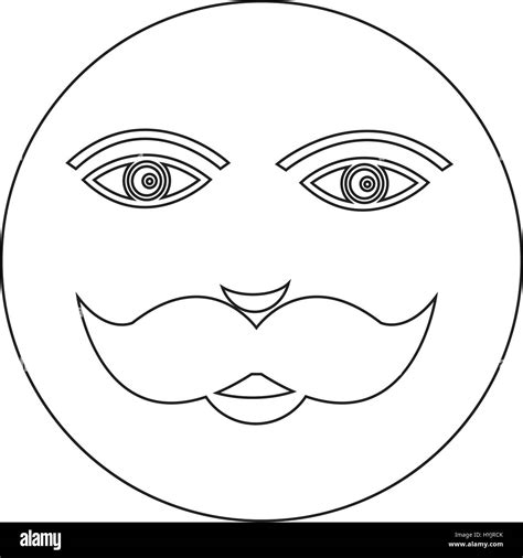 Mustache Guy Face Icon Stock Vector Image And Art Alamy