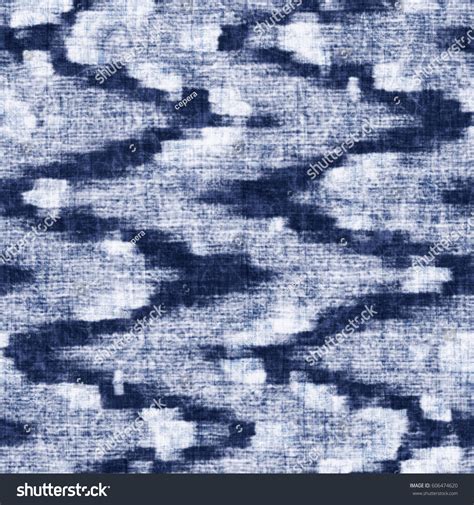 Indigodyed Effect Abstract Zigzag Motif Textured Stock Illustration