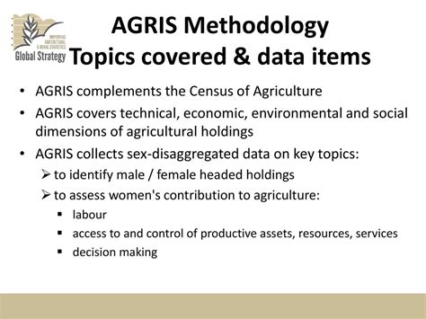 Introduction Day 1 Agris Agricultural Integrated Survey Ppt Download