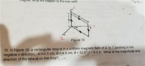 Solved He Rectangular Loop Shown Below Carrying The Current Chegg Com