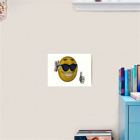 Picardíasunglasses Thumbs Up Emoticon Meme Art Print For Sale By