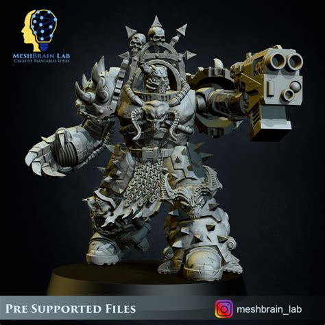 3D Printable Doom Marine Terminator 01 By MeshBrain Lab