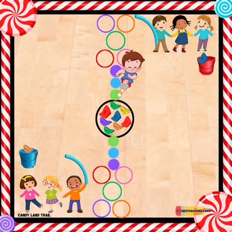 Candyland Trail Hopscotch K 2 Balance Hopping Pe Game