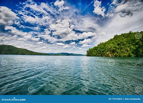Beautiful Landscape Scenes At Lake Jocassee South Carolina Stock Image