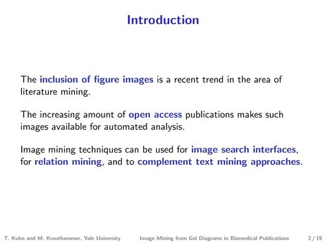 Image Mining From Gel Diagrams In Biomedical Publications Ppt