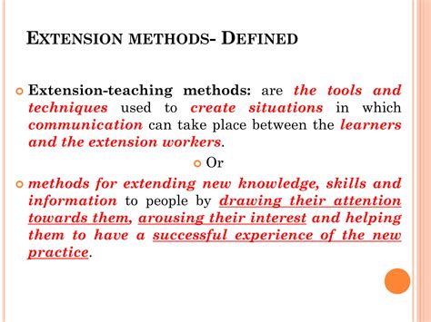 SOLUTION: Extension teaching methods - Studypool