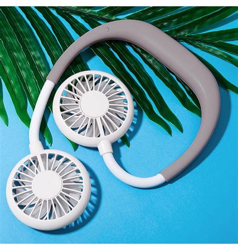 휴대용 목걸이형 선풍기 풍량조절 Usb충전 무선 선풍기 7엽날개 티몬