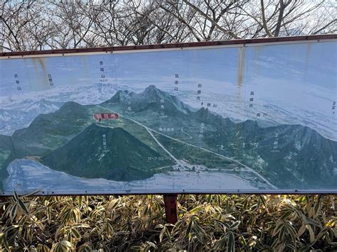 榛名富士・烏帽子ヶ岳・鬢櫛山・榛名山（掃部ヶ岳）・氷室山・天目山 榛名山・天狗山・天目山の写真14枚目 山頂到着で山マップ