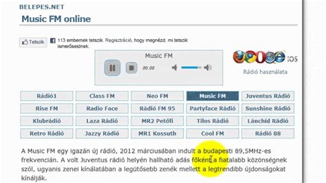 Online rádió hallgatás - YouTube
