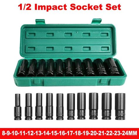 Socket Tool Set 10pcs 1 2impact Wrench Socket Electric Power Tool