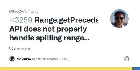 Rangegetprecedents Api Does Not Properly Handle Spilling Range