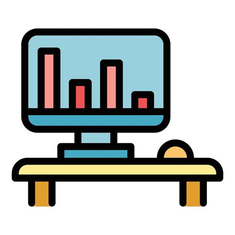 Ergonomic Monitor Icon Color Outline Vector 15204582 Vector Art At Vecteezy