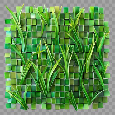 Psd Centipede Grass With Rainbow Hued Mosaic Tiles Boasting Appl