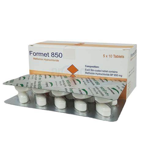 Formet 850mg Tablet Arogga Online Pharmacy