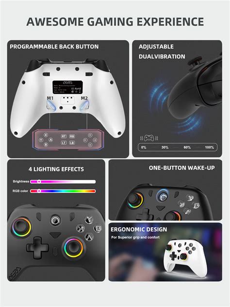 ASRVA Wireless Game Controller Hall Effect Gaming Controller Suppost PS3 TV PC Laptop