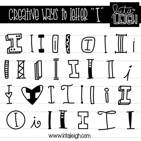 Creative Ways To Letter I Artofit