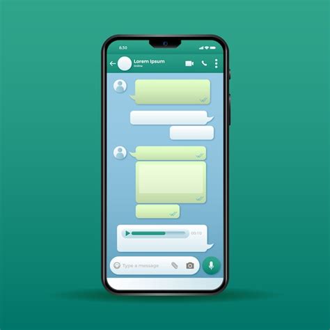 Premium Vector Gradient Whatsapp Chat Template