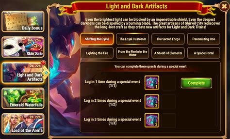 Hero Wars Guide Light And Dark Artifacts｜insights With Herowars Login