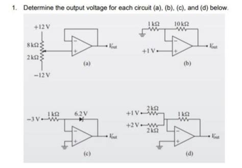 Solved Determine The Output Voltage For Each Circuit A Chegg Com