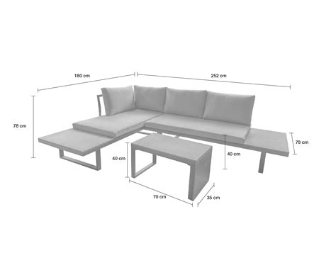Lc Garden Sungardo Gartenlounge Set 3tlg Anthrazit Aluminiumhpl