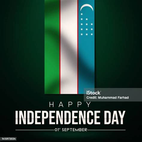 우즈베키스탄 벽지로 행복한 독립 기념일 방에 깃발을 흔들고 개념에 대한 스톡 벡터 아트 및 기타 이미지 개념 국가 관광명소 기 Istock